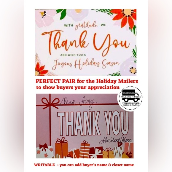 Office | 5 Winter Holiday Thank You Note Cards Xl Perfect To Send In W ...